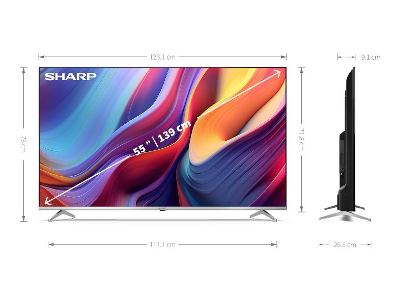 Sharp 55 inch 4K UHD Q-LED Google Smart TV 55GP6265E