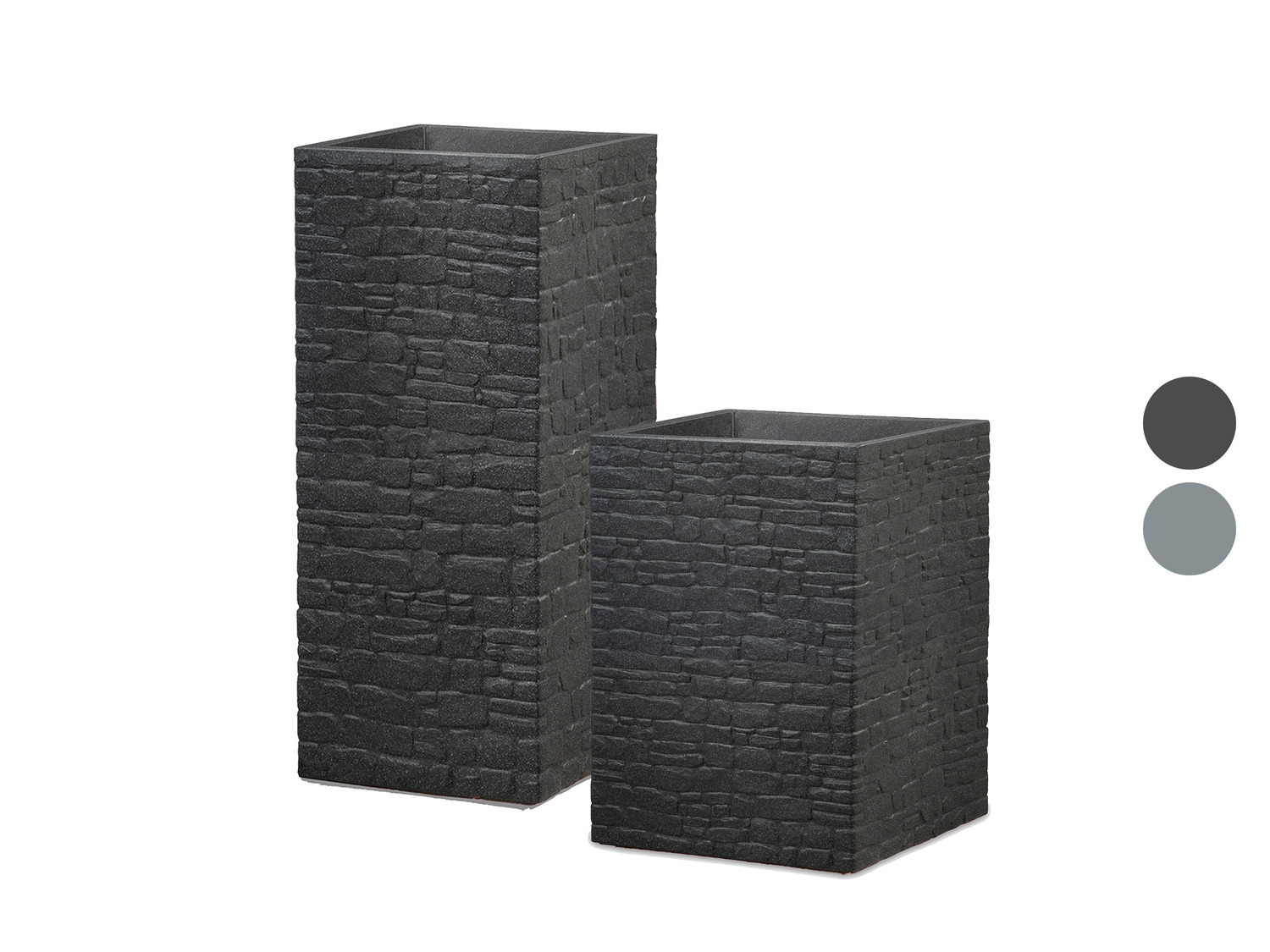 Hoge pot »Muretto«, kunststof, vierkant | LIDL